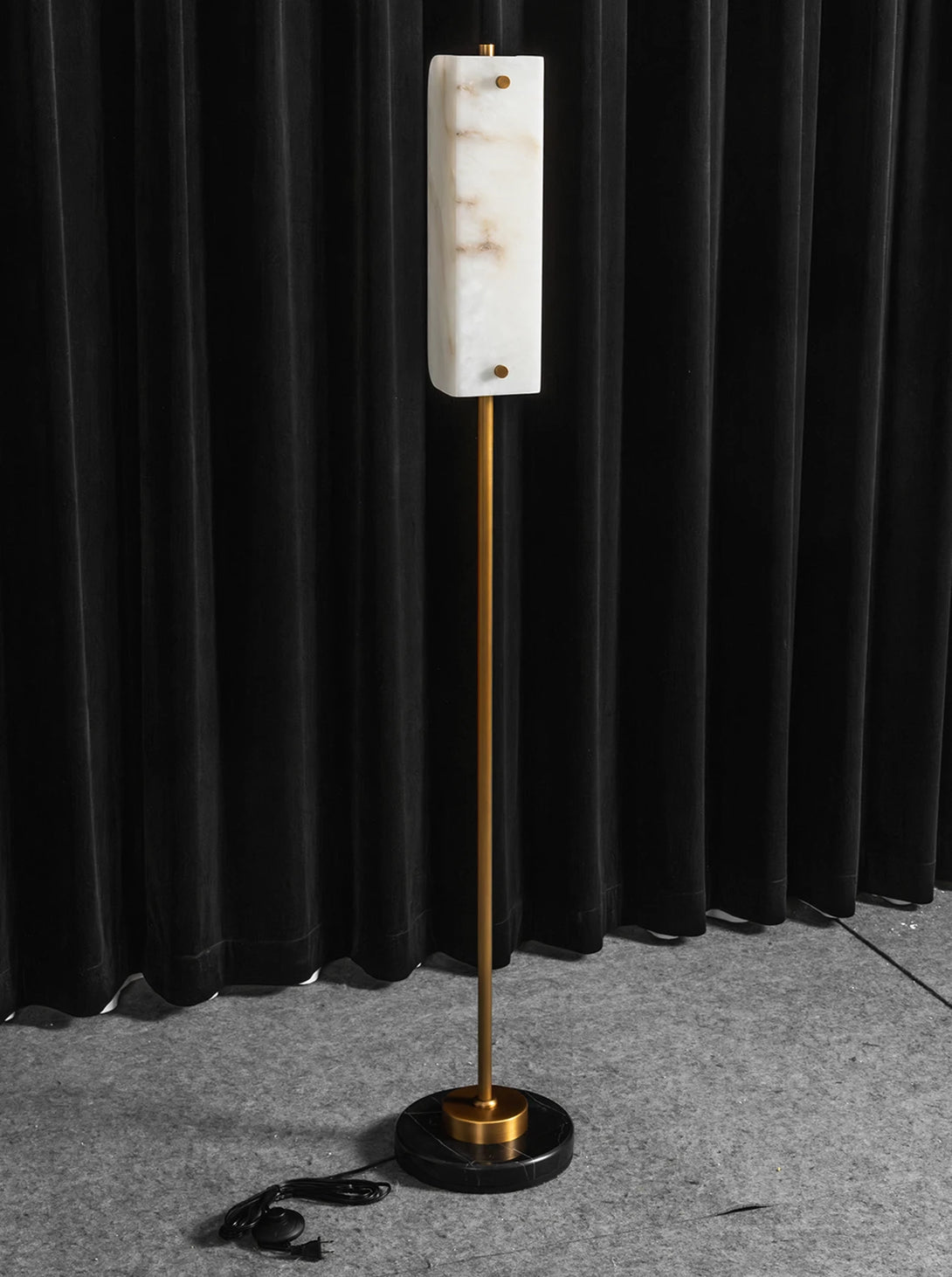 Alabaster Years Black Marble Floor Lamp | korewo Lamp – korewolamp